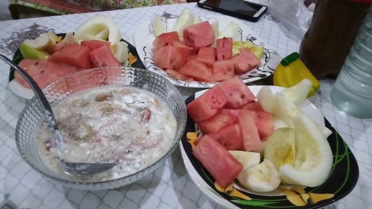 Mazedar Tarbooz Chat Haboza | Delicious 😋 Melon & Watermelon and Chat ...