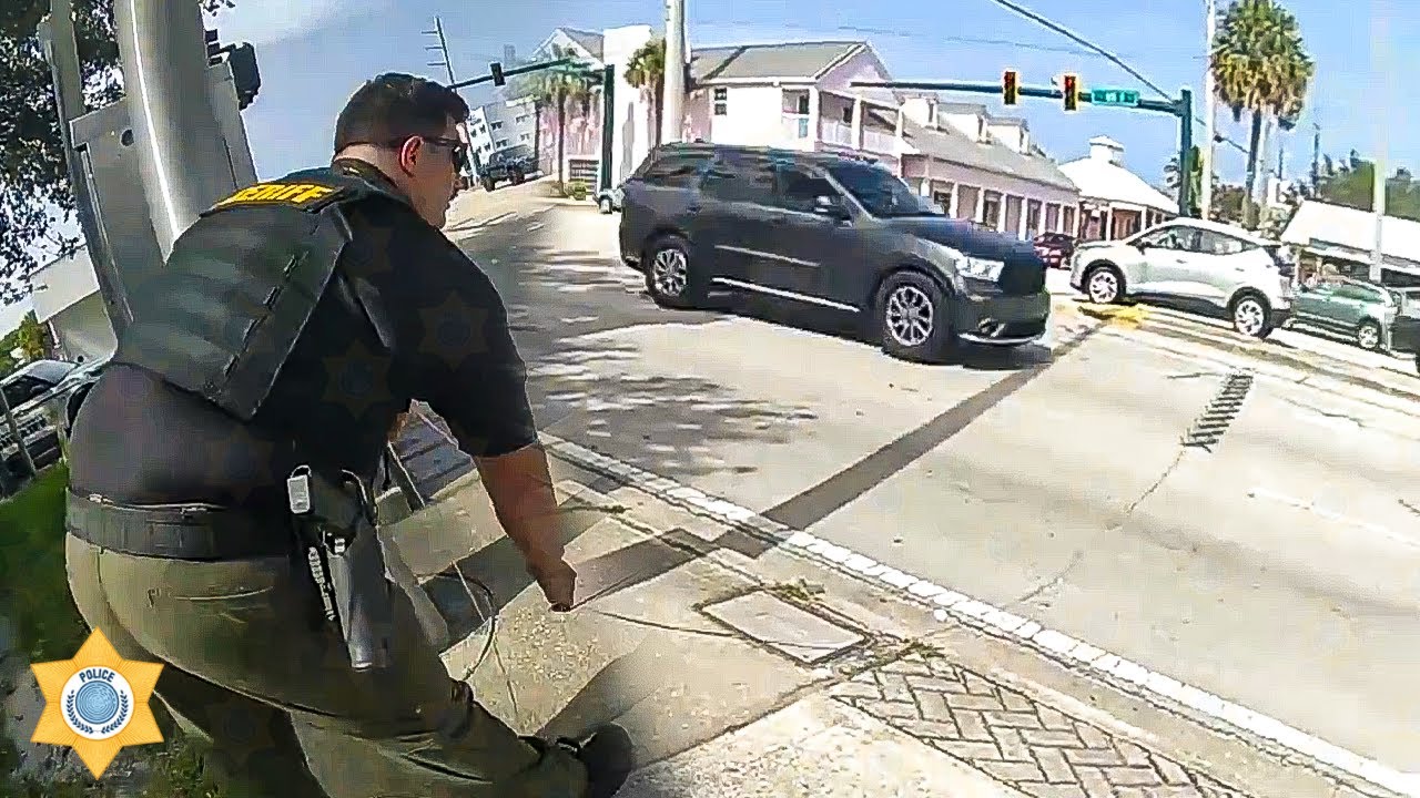 Police Use Spike Strip During Chase! BEST MOMENTS - YouTube