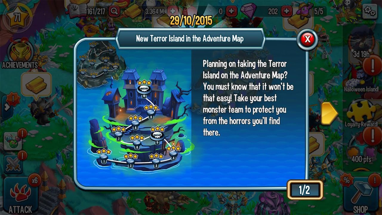 Terror Island Adventure Map 200 - 210 Count Vlad Boss on Monster ...