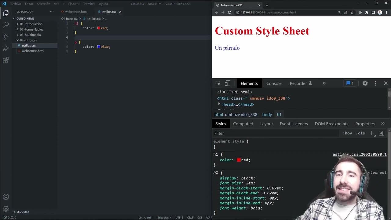 10 Introducción a las hojas de estilo - Curso HTML y CSS - OpenBootcamp - YouTube