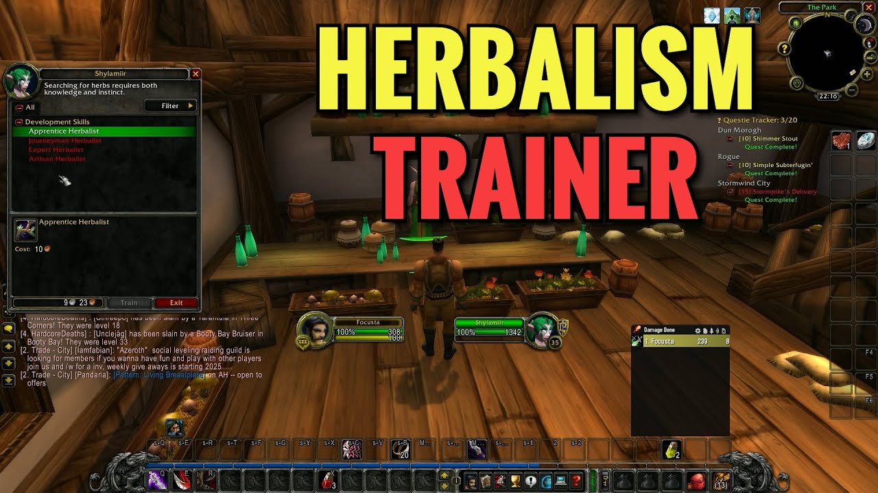 Stormwind Herbalism Trainer Location (WoW Classic) - YouTube