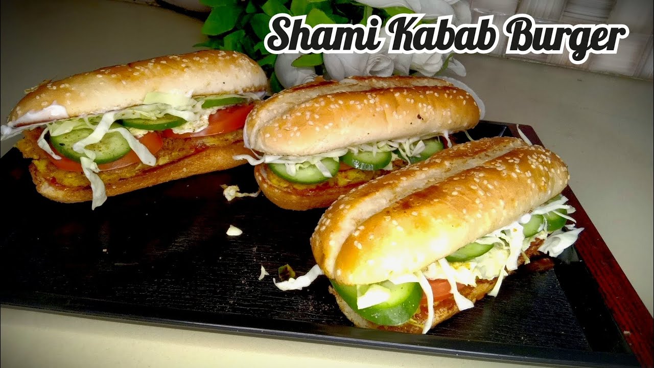 Shami Kebab Burger recipe by Pakeeza | Special Egg Shami Burger | - YouTube