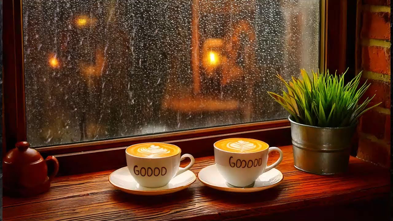 💕Cozy Coffee Shop with Smooth Piano Jazz Music for Relaxing, Studying ...