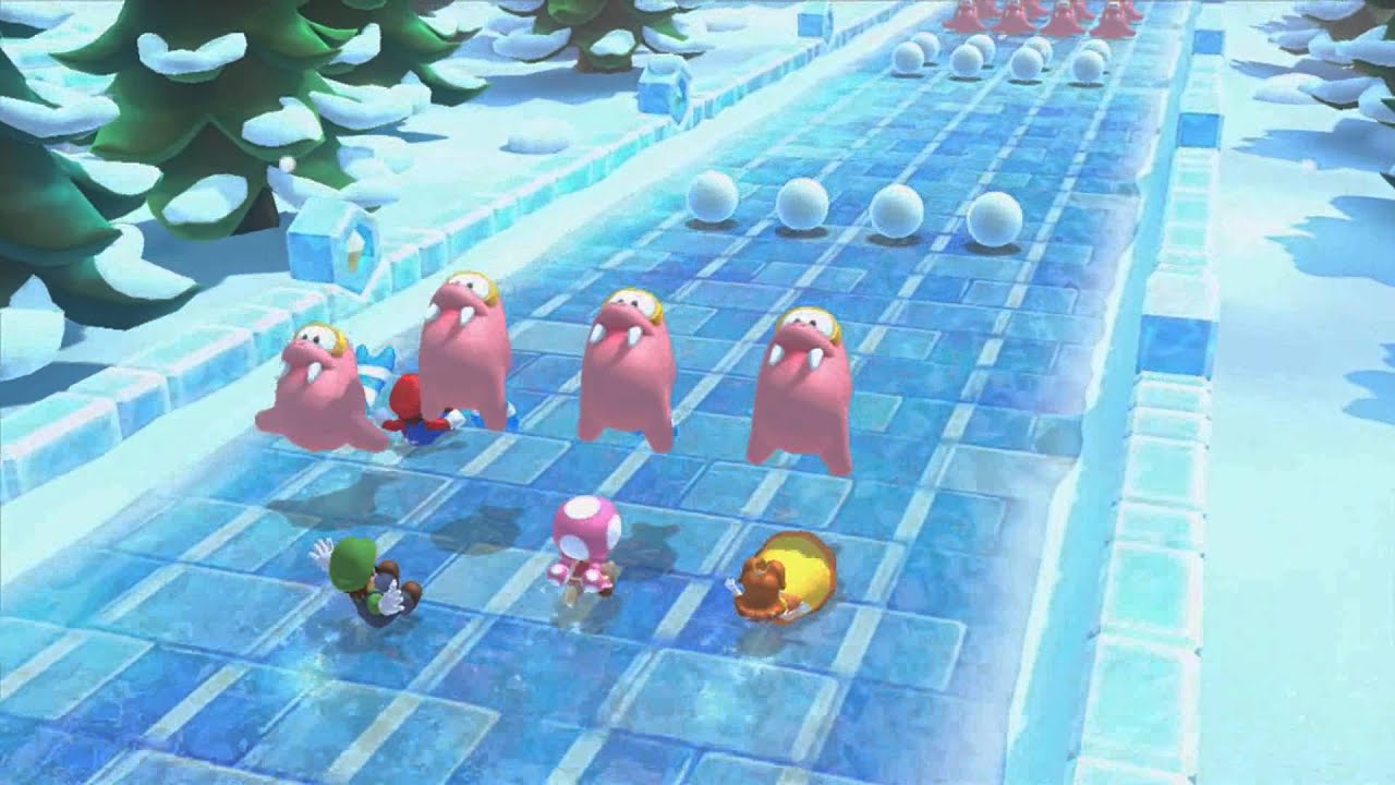 Mario Party 10 - Mini Game Series - Ice Slide, You Slide - YouTube