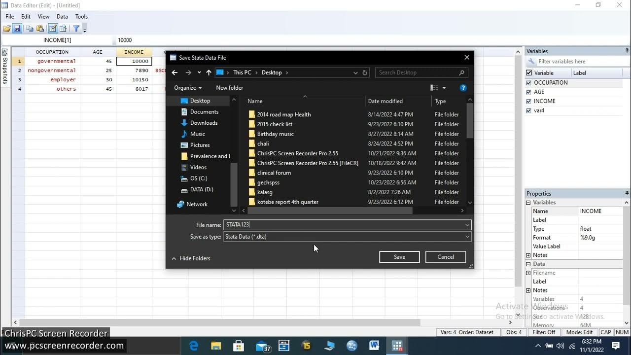 Stata Data entry amharic tutorial - YouTube