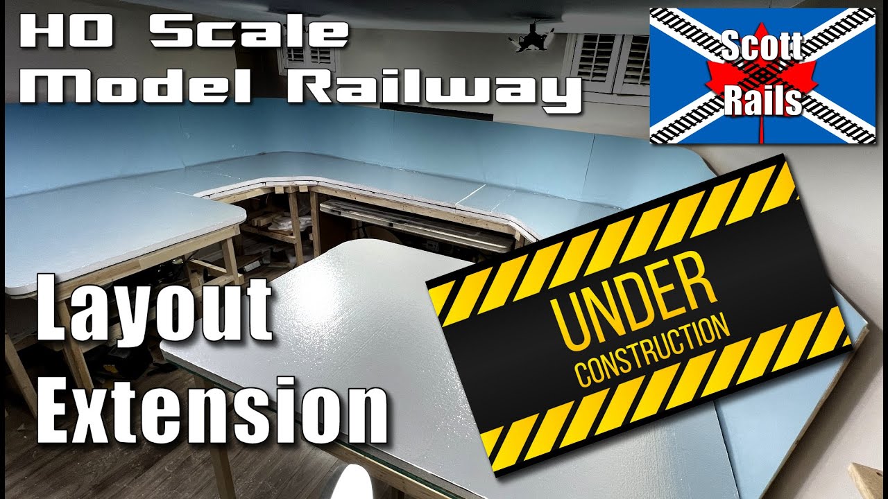 New Model Railroad Extension Base Structure - YouTube