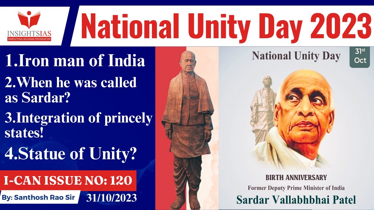 I-CAN Issues||National Unity Day 2023 Sardar Vallabhbhai Patel ...