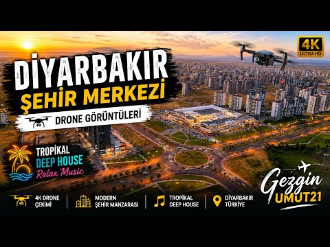 Diyarbakır Şehir Merkezi Gece Drone Çekimi 4K Winstown AVM Ve Şehir Işıkları Tropical DeepHouse 