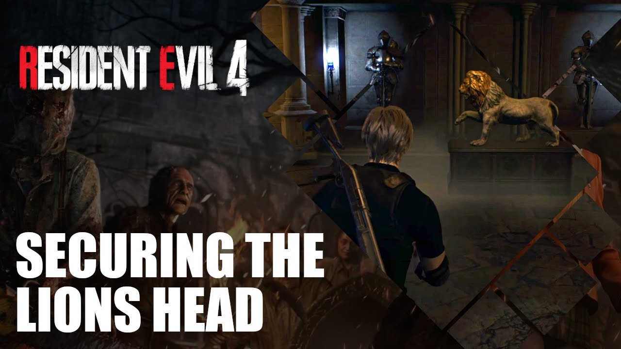 Securing the Lion's Head Statue in Resident Evil 4 Remake (PS5) - YouTube