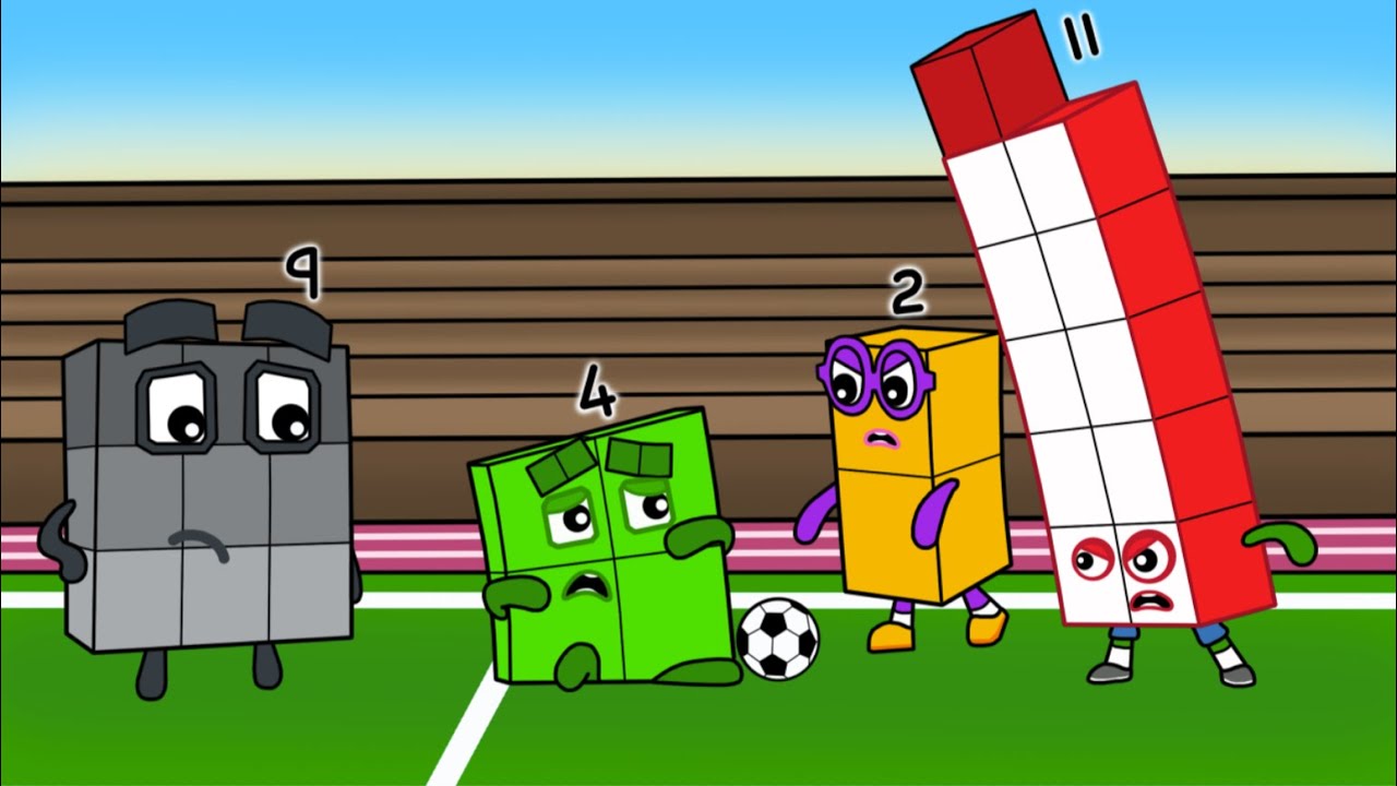 Numberblocks 2 11 was angry, NB 4 passed the ball wrong - Numberblocks ...
