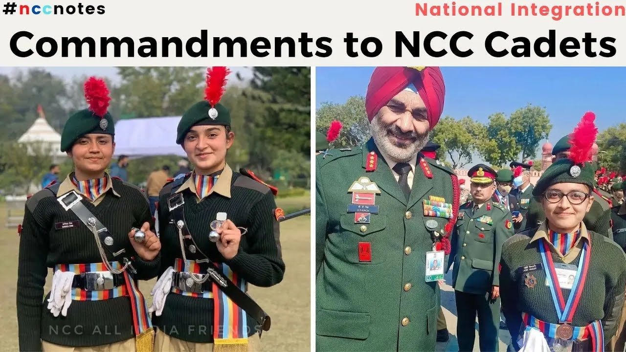 Commandments to NCC Cadet by DG NCC | NCC General - YouTube