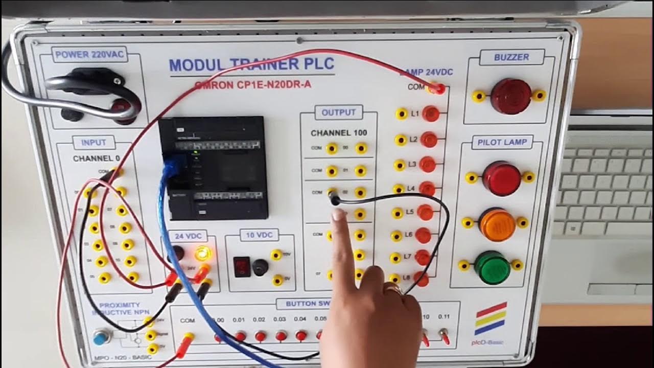 PLC OMRON CP1E Rangkaian Pintu Garasi dengan CX-Programmer versi 9.5 ...