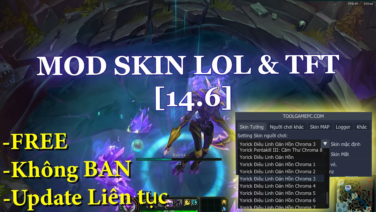 Hướng dẫn Mod Skin LOL 14.6 & TFT Free, không BAN 2024 - YouTube
