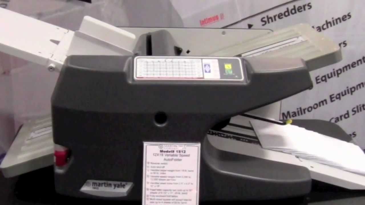 Martin Yale 1812 Paper Folder Brief Overview - YouTube