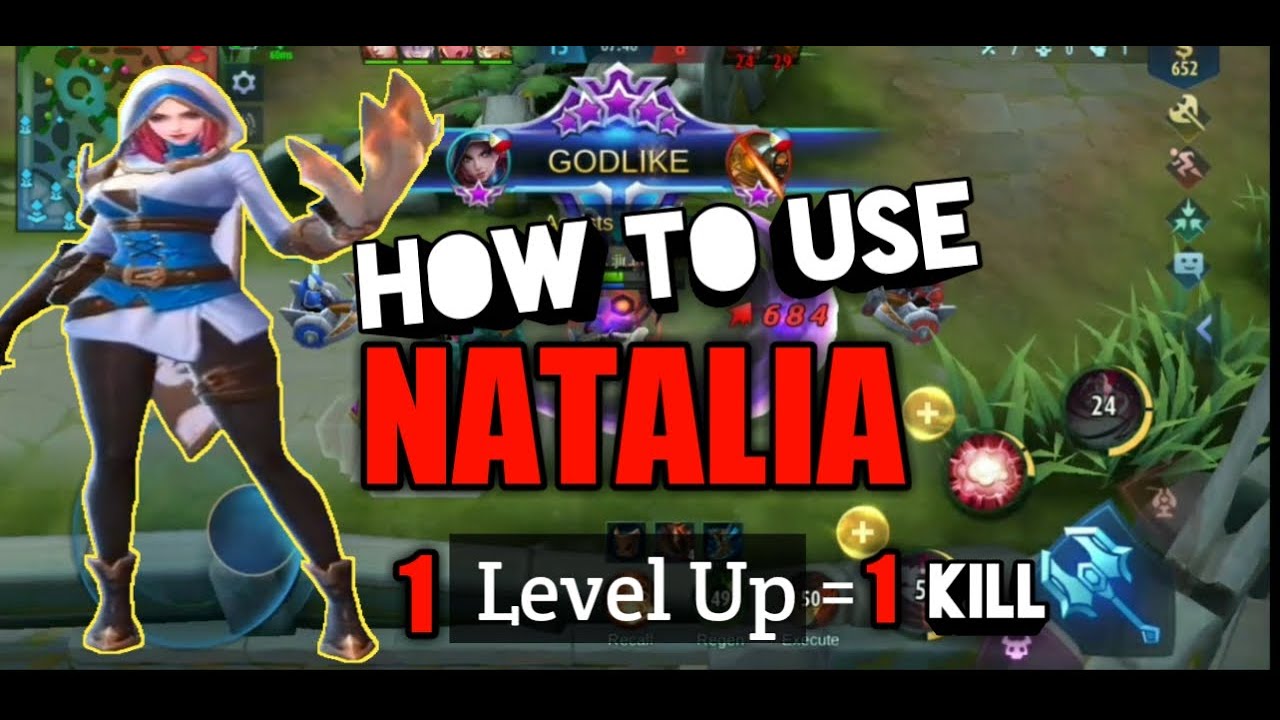 Natalia GAMEPLAY 1KILL every Level Up tricks ( rank 1 natalia ) MLBB ...