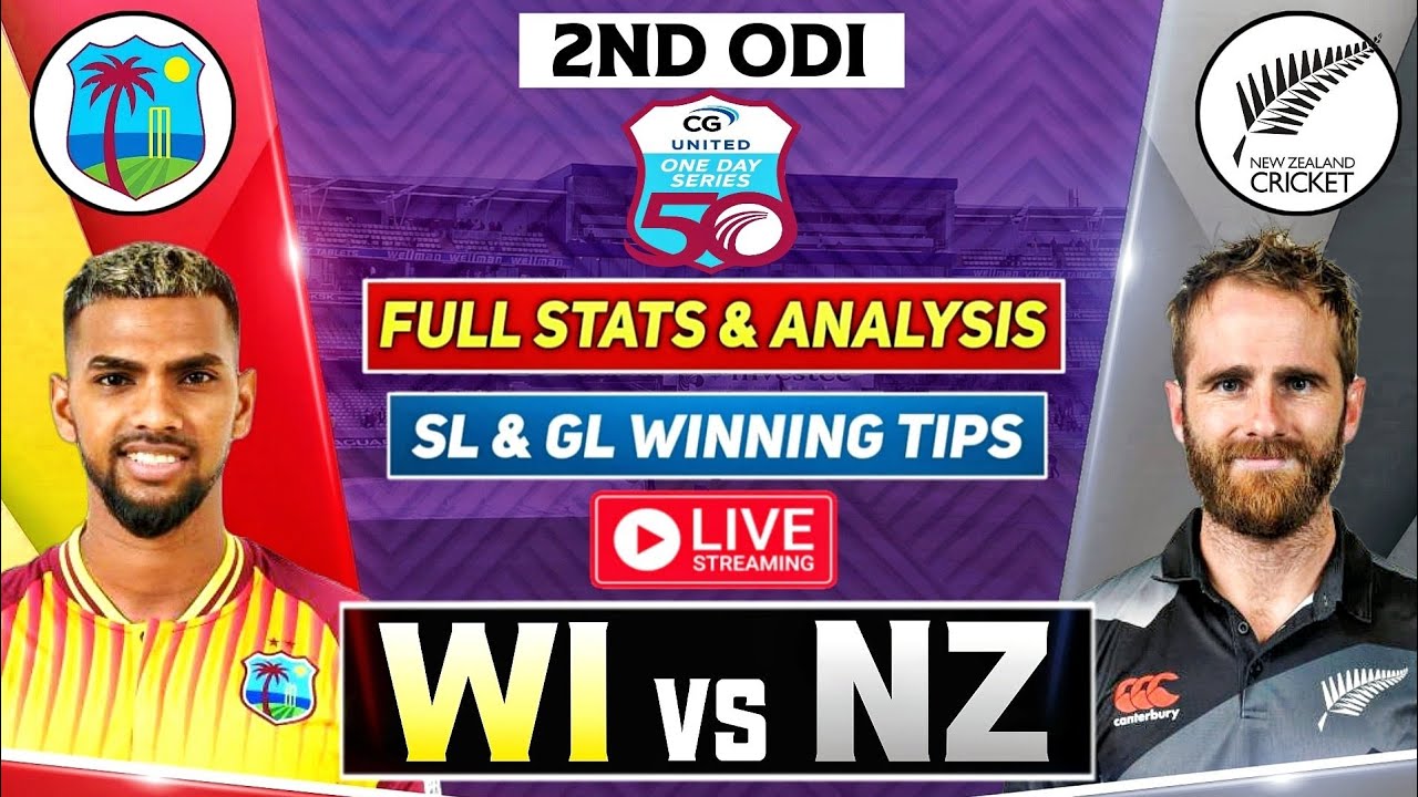 🔴 WI vs NZ Live WI vs NZ Dream 11 Team of Today Match Live - YouTube