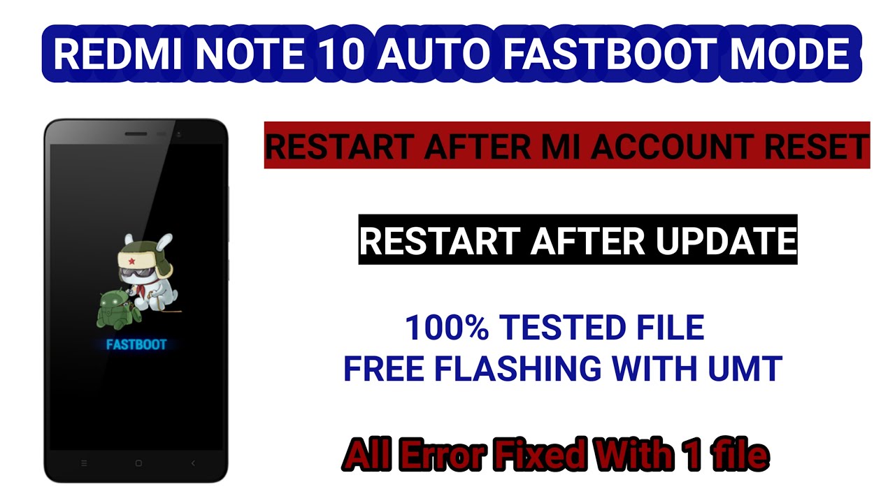 Redmi Note 10 Auto Fastboot Mode Problem || Redmi Note 10 Restart After ...