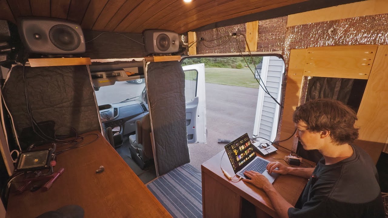 My off-grid van studio is coming to life - YouTube