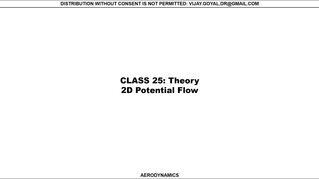 Aerodynamics Class 25 2D Potential Flow - YouTube
