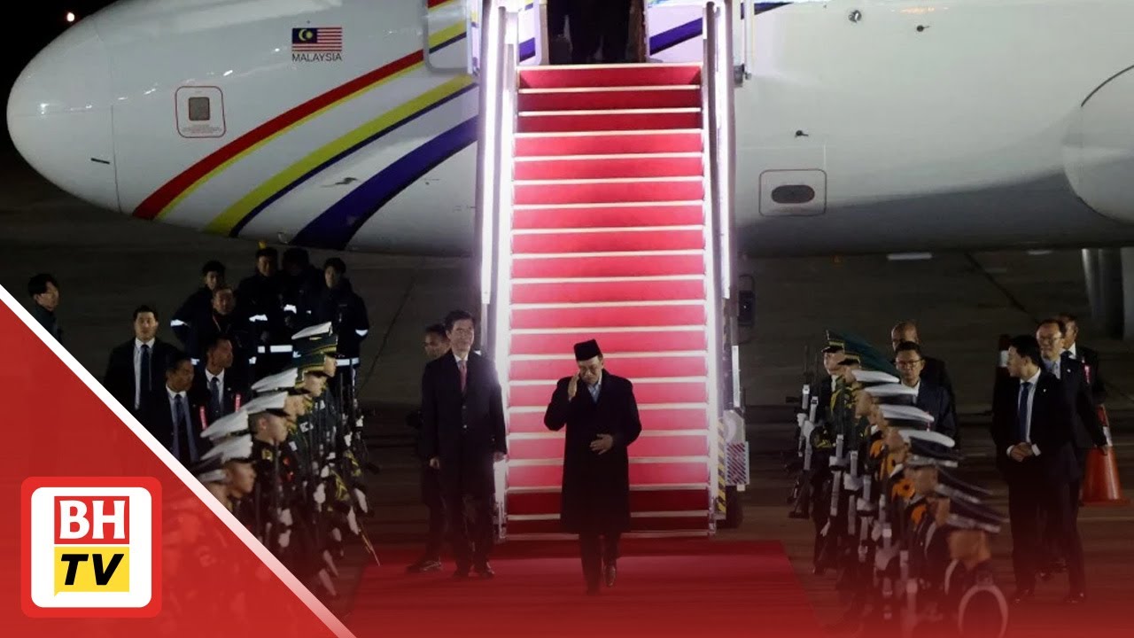 PM tiba di Seoul untuk lawatan rasmi tiga hari ke Korea Selatan - YouTube