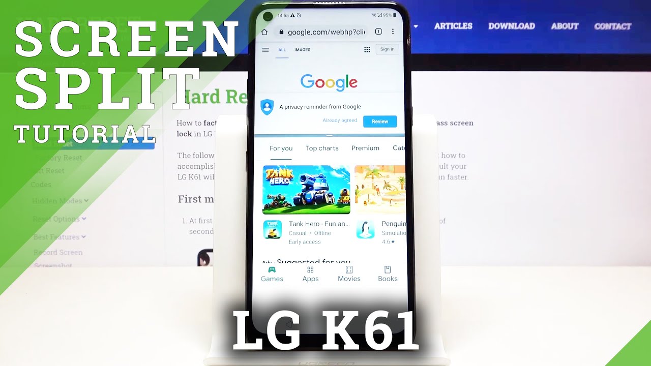 How to Split Screen in LG K61 – Dual Screen - YouTube