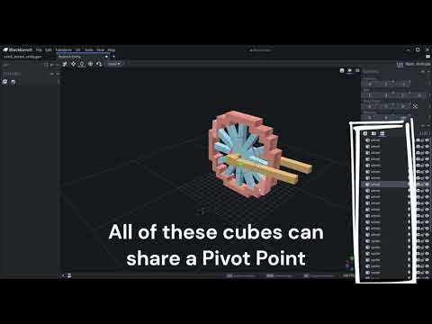 How To Use Bones In Blockbench - Shared Pivot Points - YouTube