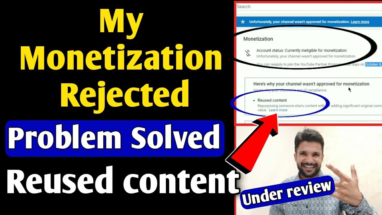 101% solved | Monetization Rejected | monetization statues ineligible | Reused contents - YouTube