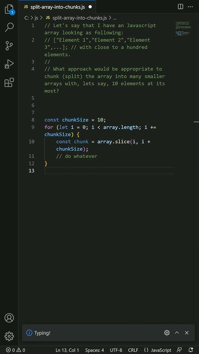 javascript - Split array into chunks - YouTube