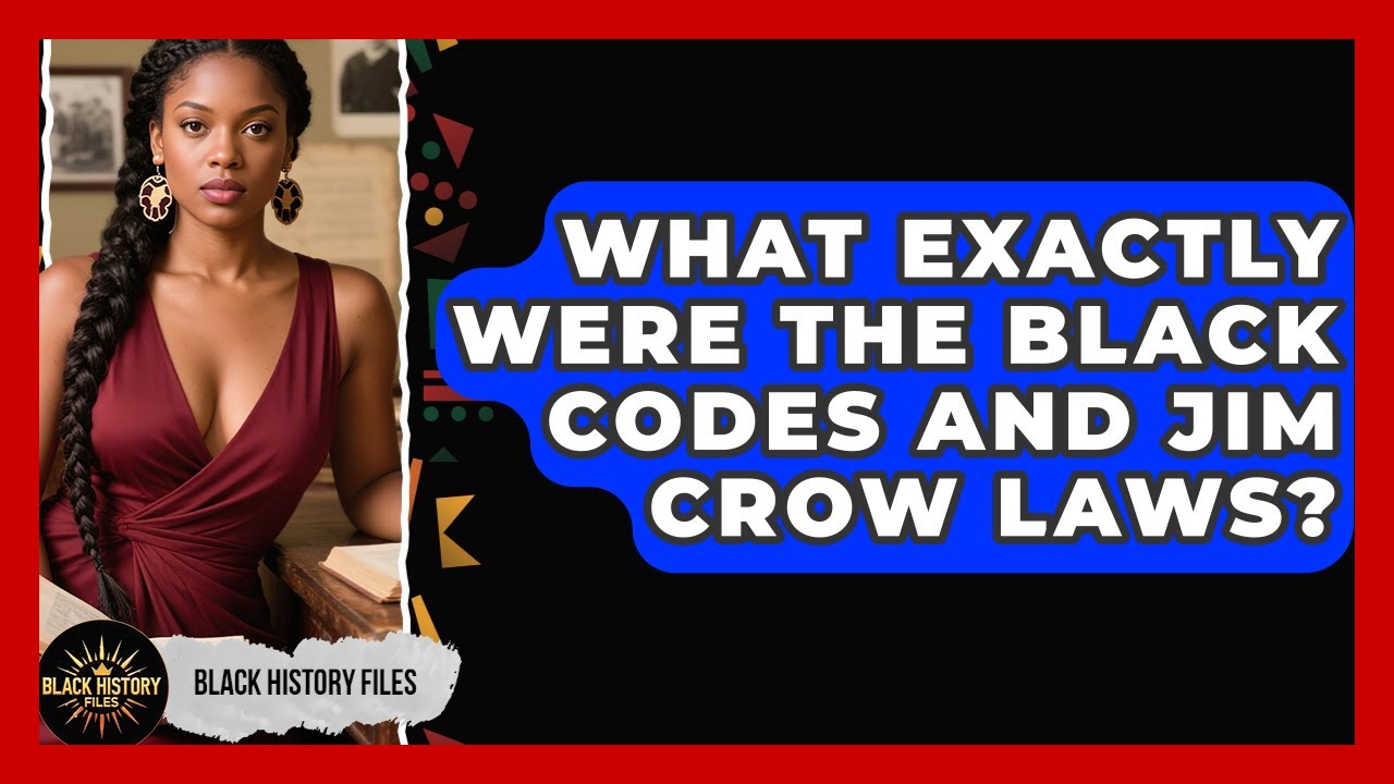 What Exactly Were The Black Codes And Jim Crow Laws? - Black History ...