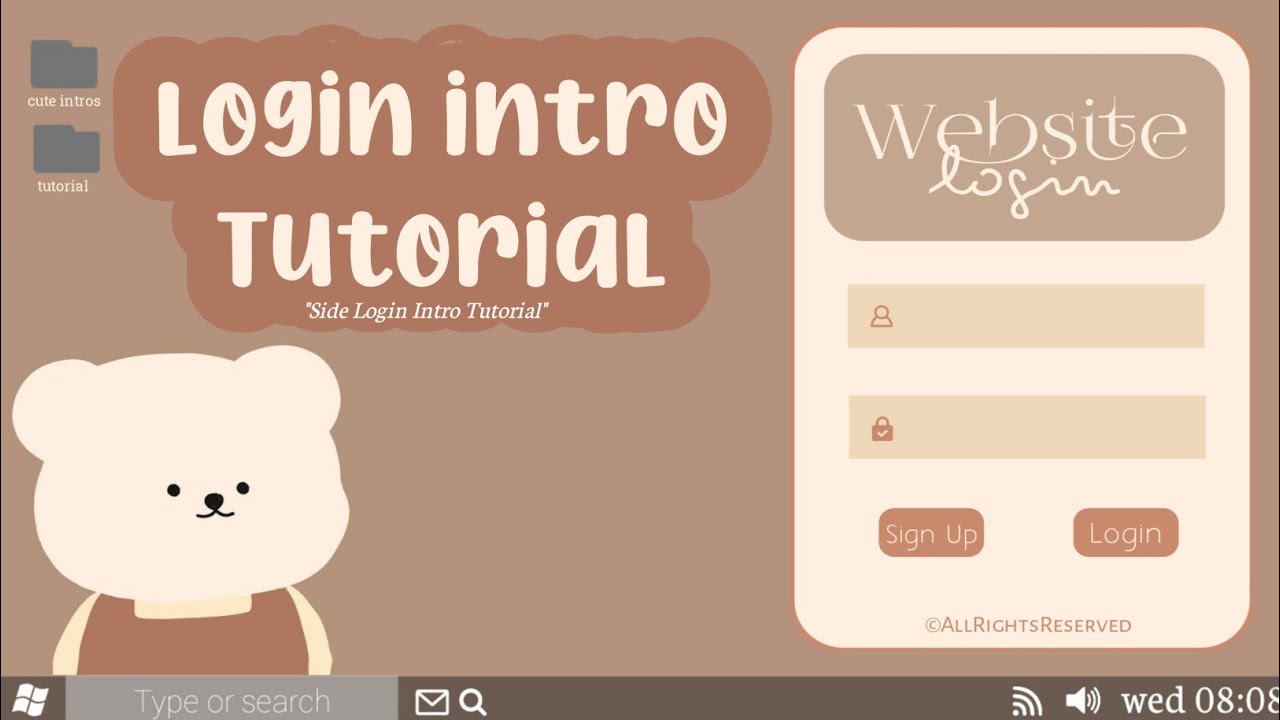 COMPUTER LOGIN INTRO TUTORIAL | SIDE LOGIN INTRO TUTORIAL | PART 2 ...