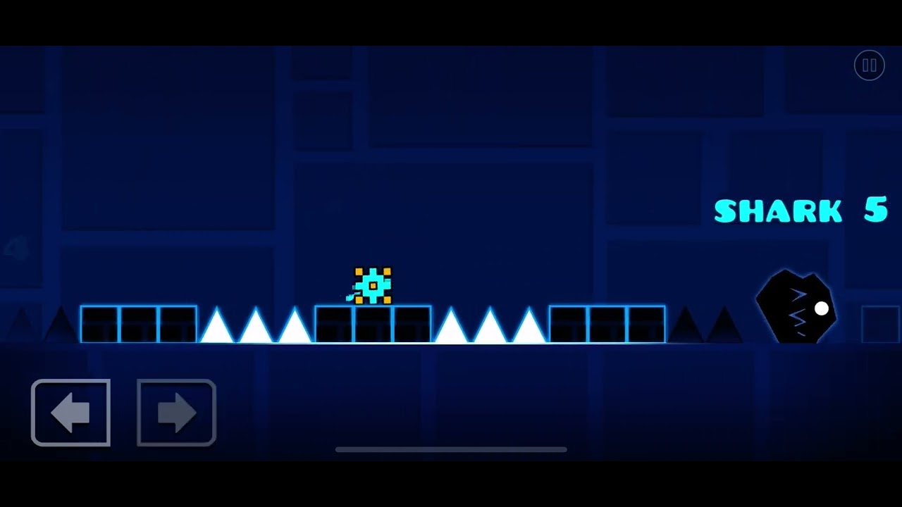 Cooper plays a level of sharks in geometry Dash - YouTube