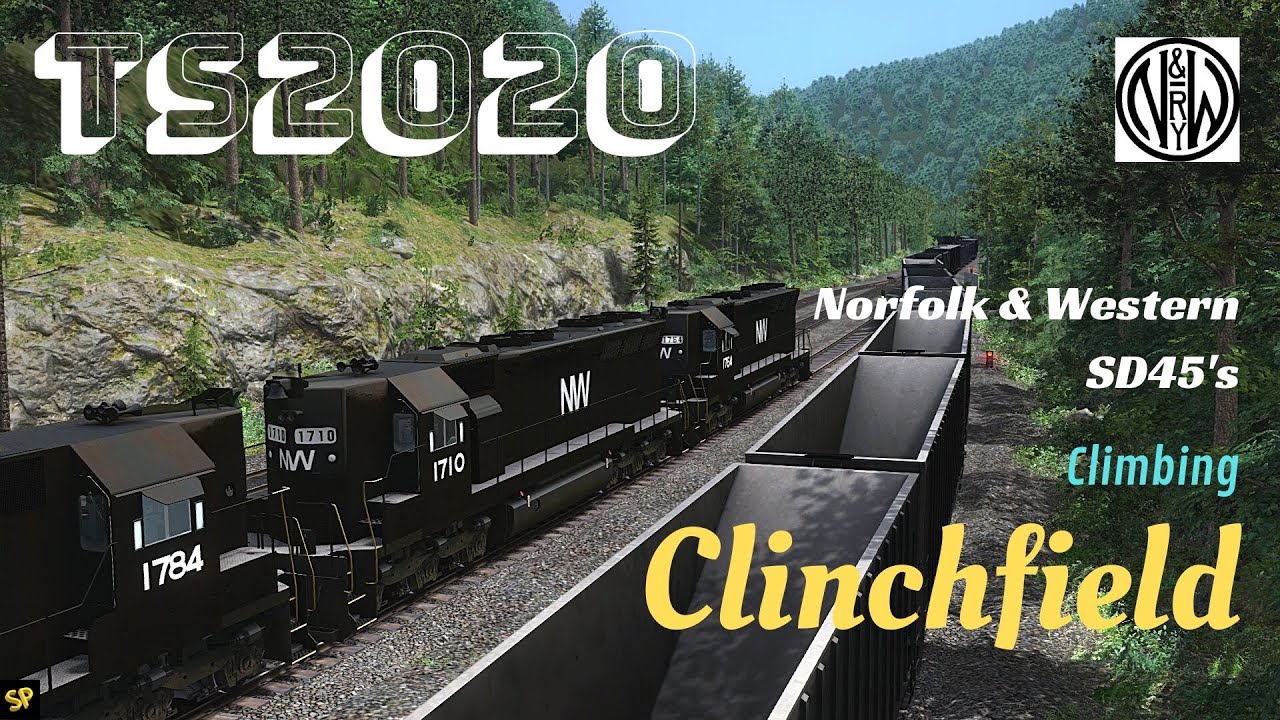 Train Simulator 2020: Clinchfield running with N&W SD45's - YouTube
