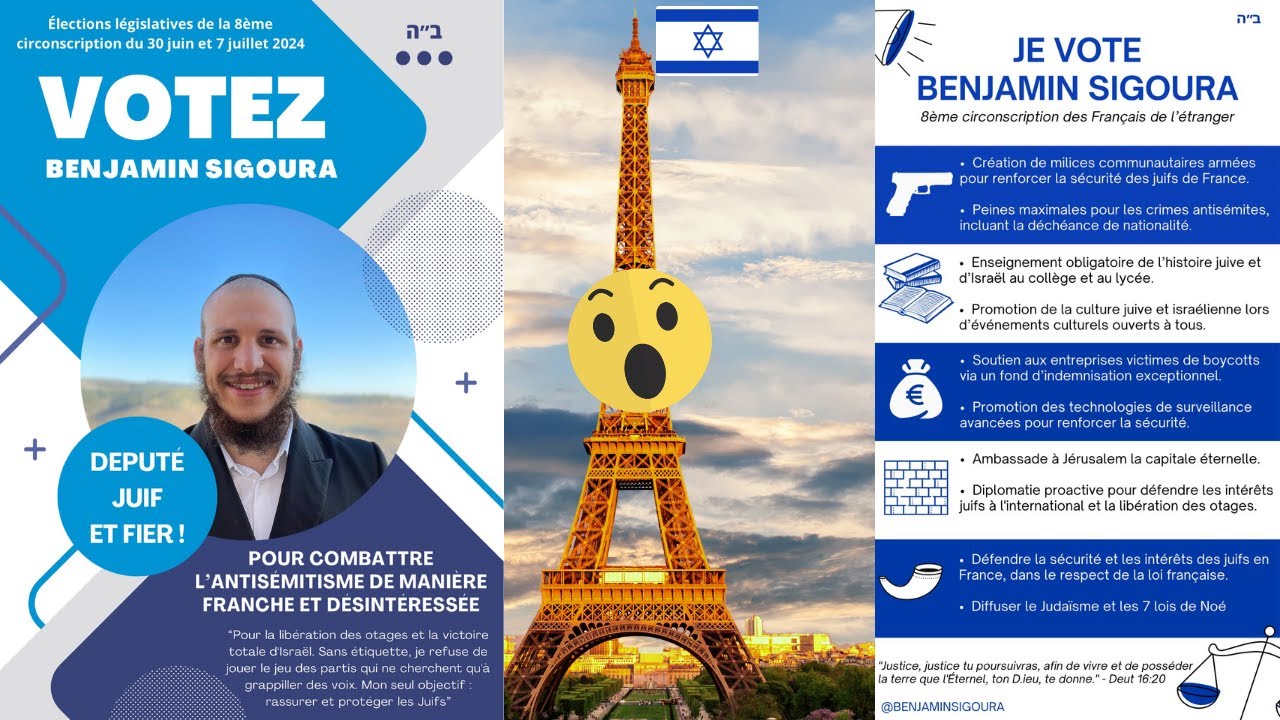 Benjamin Sigoura est un candidat député juif religieux qui souhaite ...