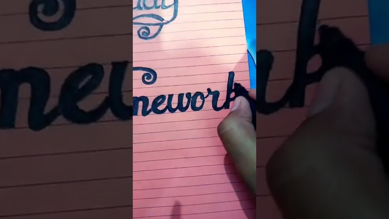 Holiday homework in calligraphy - YouTube