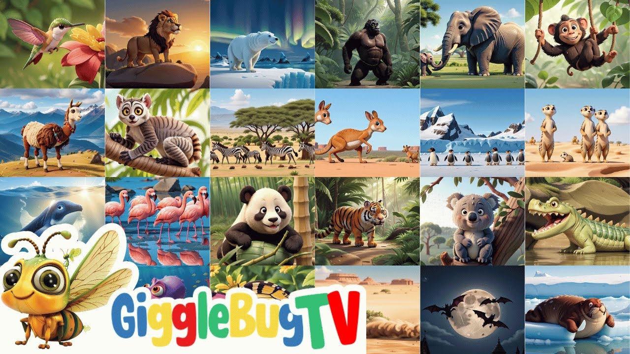 50 Amazing Animals for Children kids | GiggleBugTV Nursery Rhymes ...