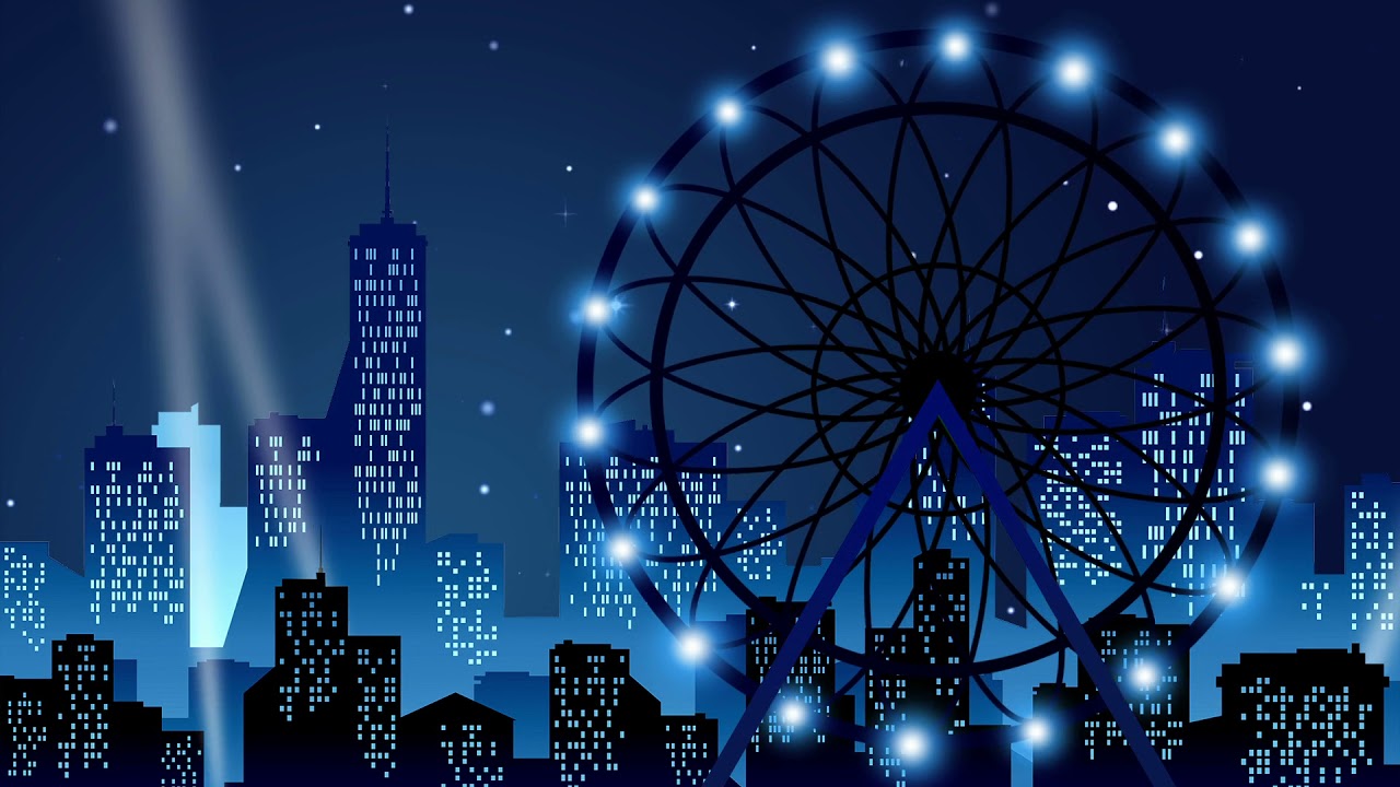 FREE Theme Background video wall loops footage HD # 2 Night City Loop ...