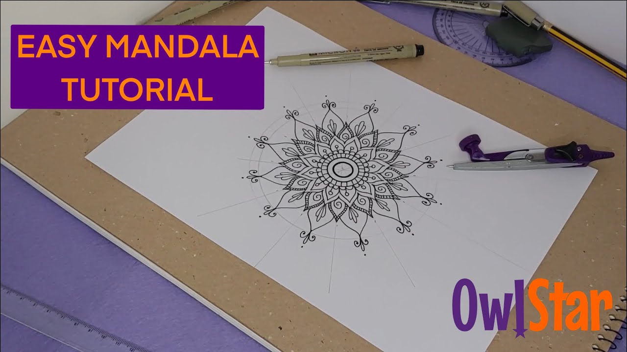 Simple Mandala Tutorial - YouTube