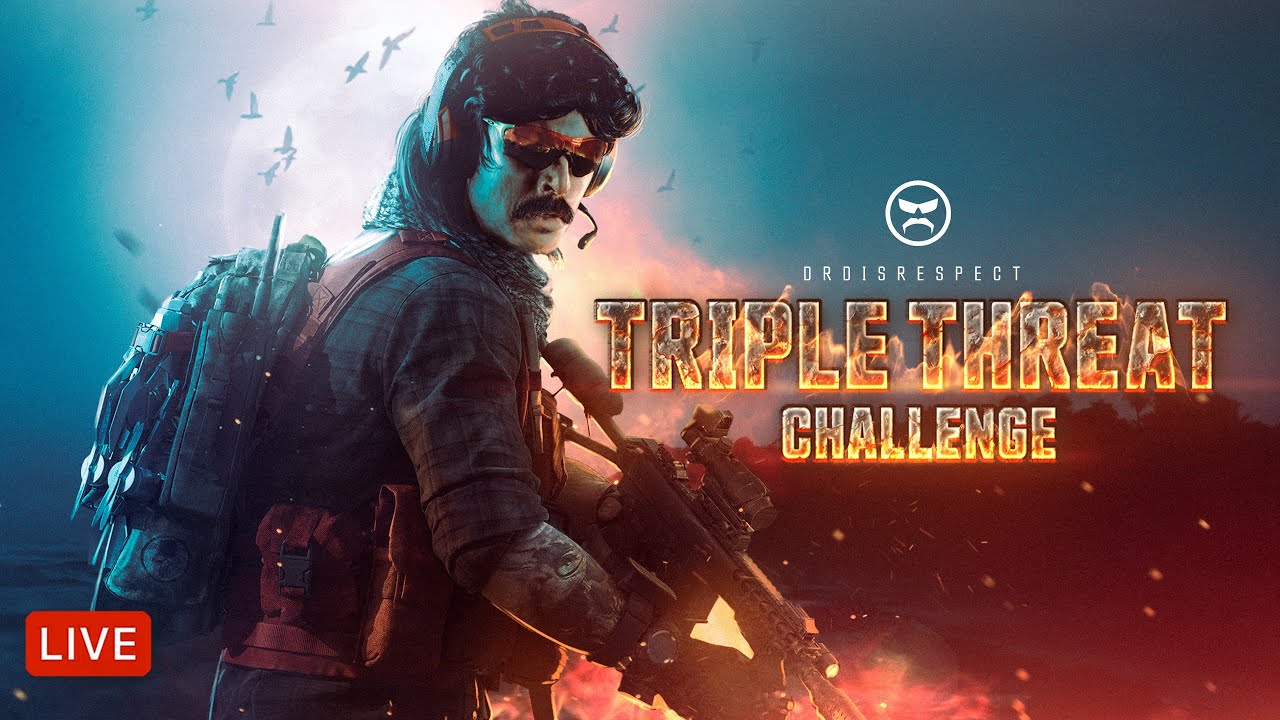 🔴LIVE - DR DISRESPECT - TRIPLE THREAT CHALLENGE - WARZONE, HALO, R6 ...