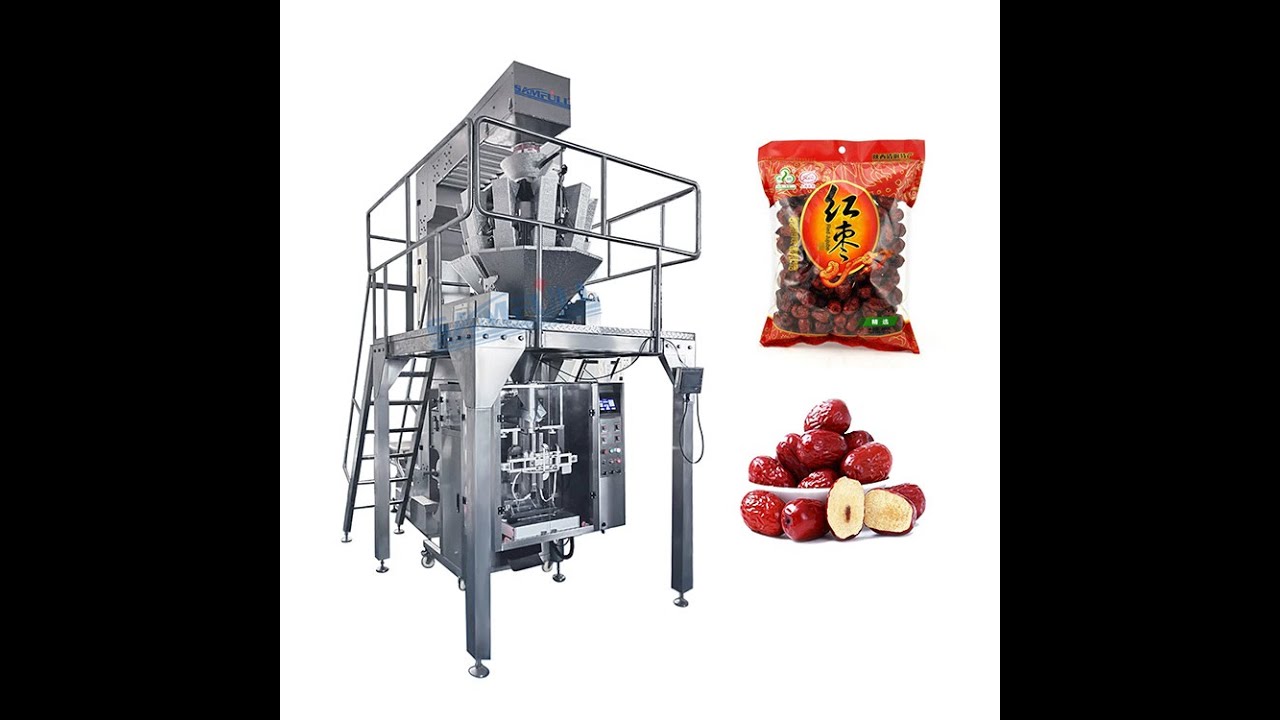 Samfull full automatic red dates packing machine - YouTube