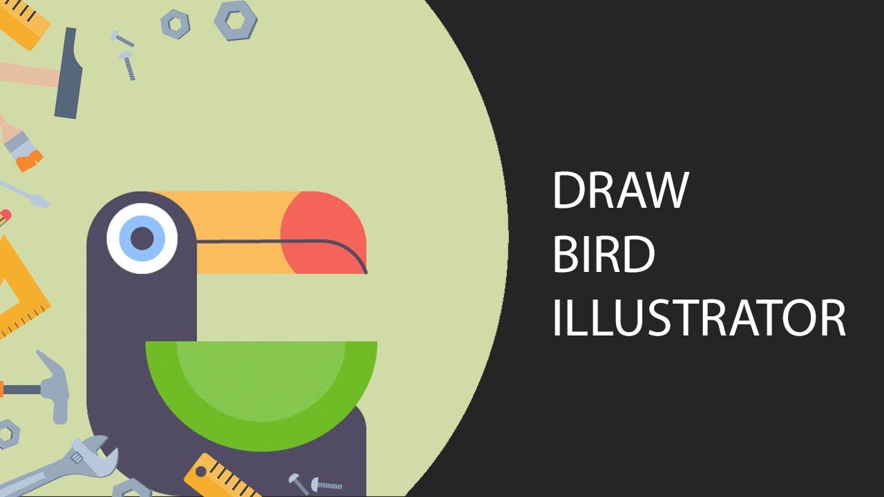 Draw Bird With Shapes | Illustrator Draw - YouTube
