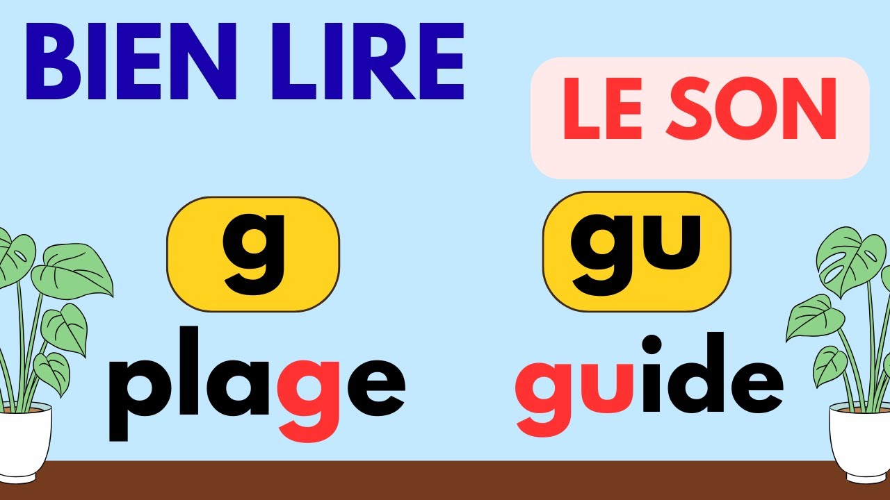 le son g ou gu | Apprendre le son g | le son g #apprendre le français # ...