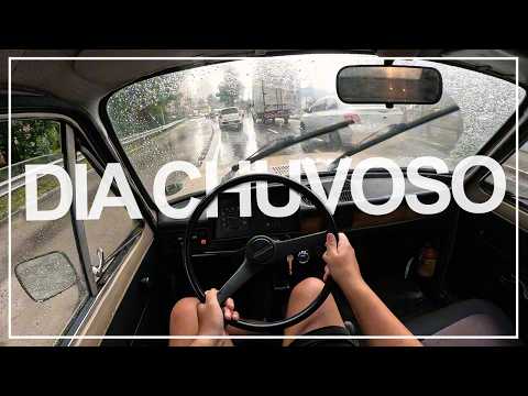 DIRIGINDO em UM DIA CHUVOSO [4K] | FIAT 147 1978 - POV