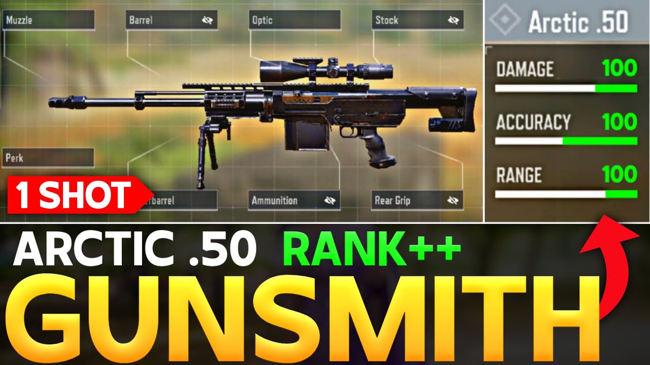 ARCTIC .50 BEST GUNSMITH IN CALL OF DUTY MOBILE| COD MOBILE RANK SETUP ...