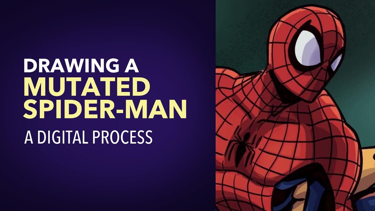 Digital Drawing of Six Armed Spider-Man - ep 01 - YouTube