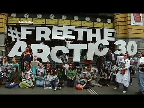 Greenpeace protests worldwide for release of activists held in Russia ...