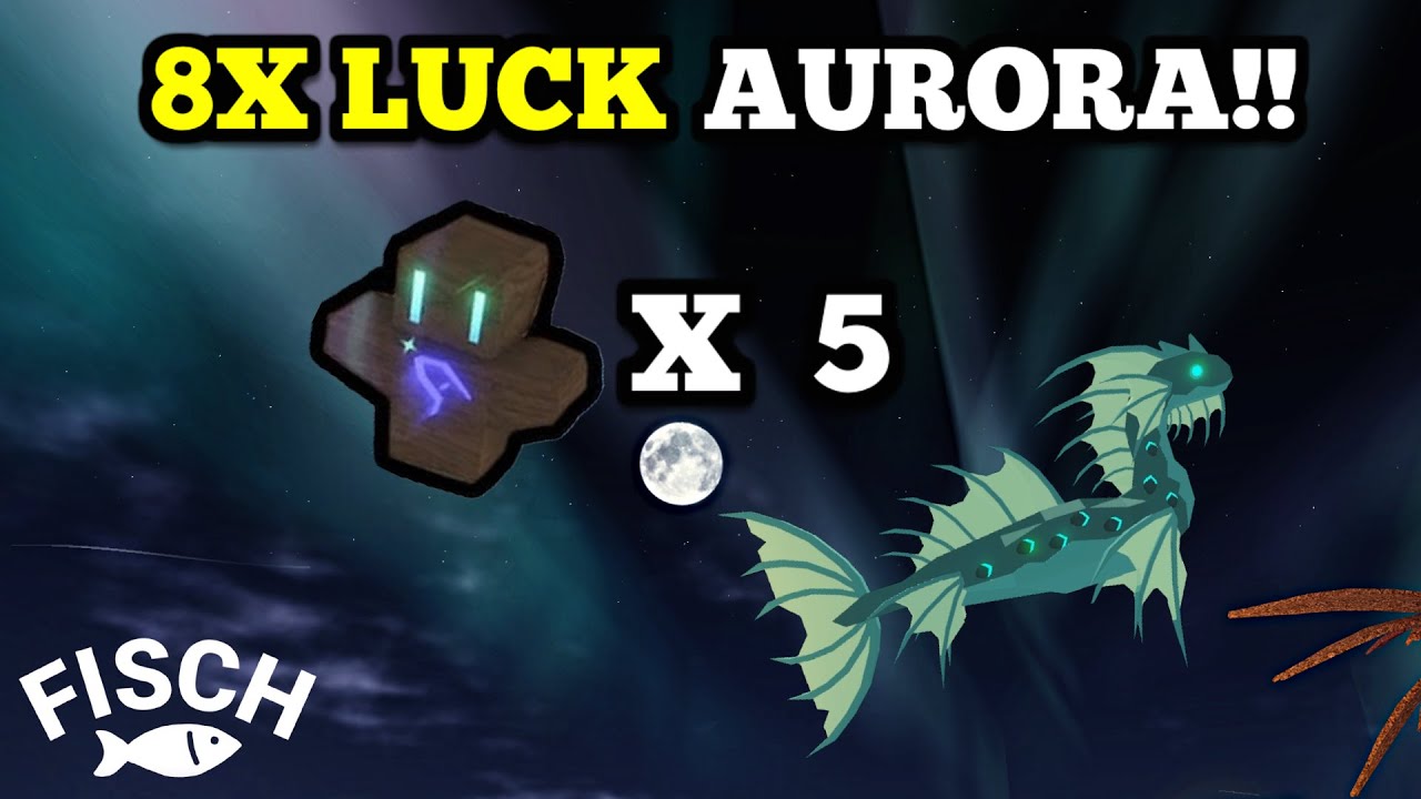 Using 5 Aurora Totems with 8x Luck in Fisch!! - YouTube