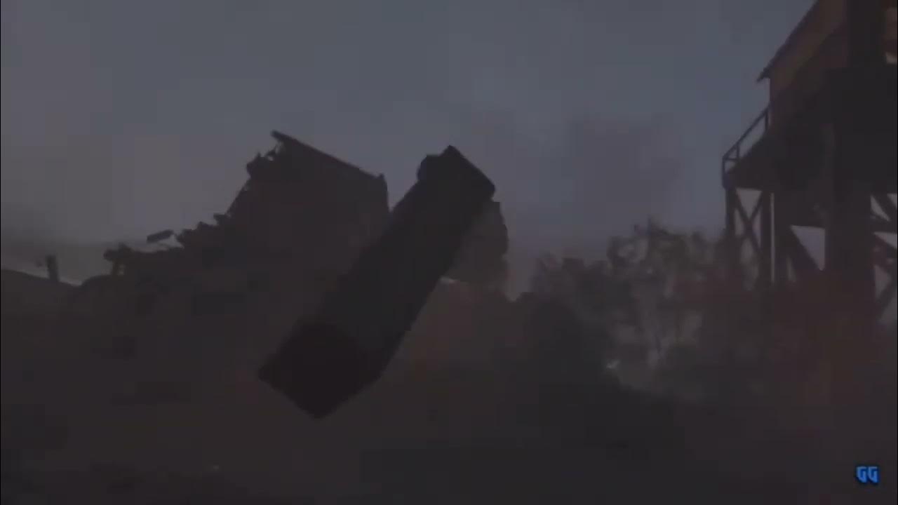 Call of Duty WWII train crash scene with added sfx remastered - YouTube