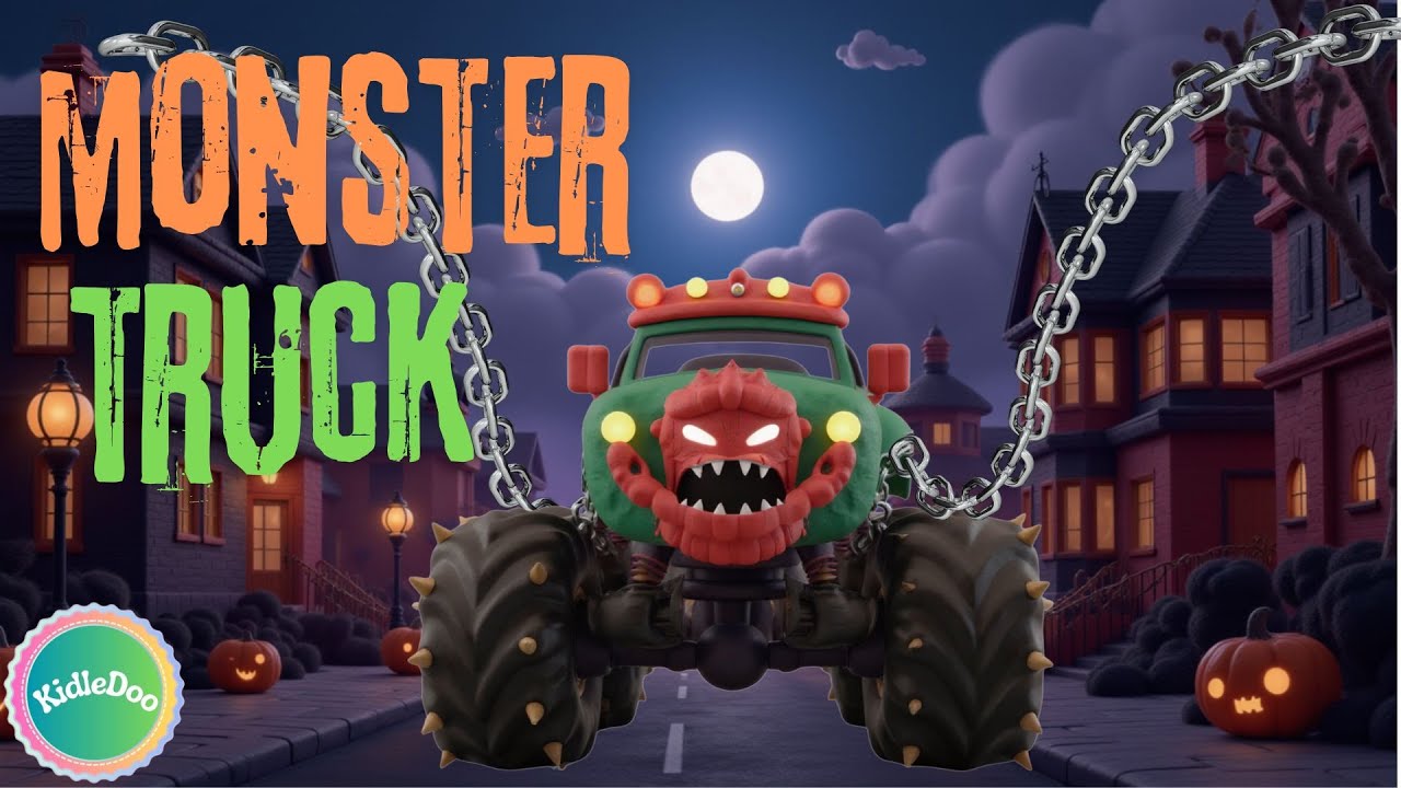 Monster Truck | It's Halloween Night | Spooky Vehicle For Children ...