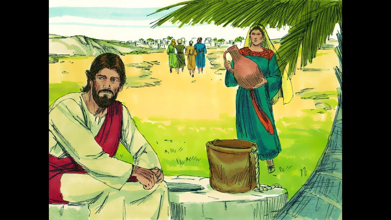 Jesus meets a woman at Sychar's well - YouTube