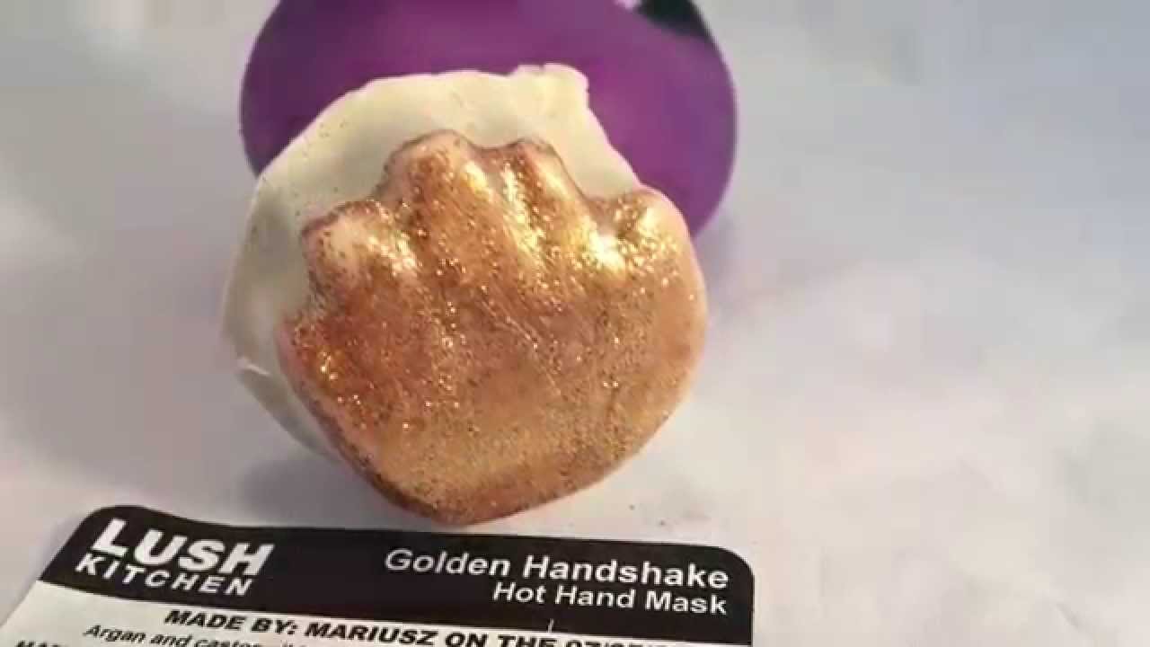 Lush new 'Golden Handshake' hand treatment - YouTube
